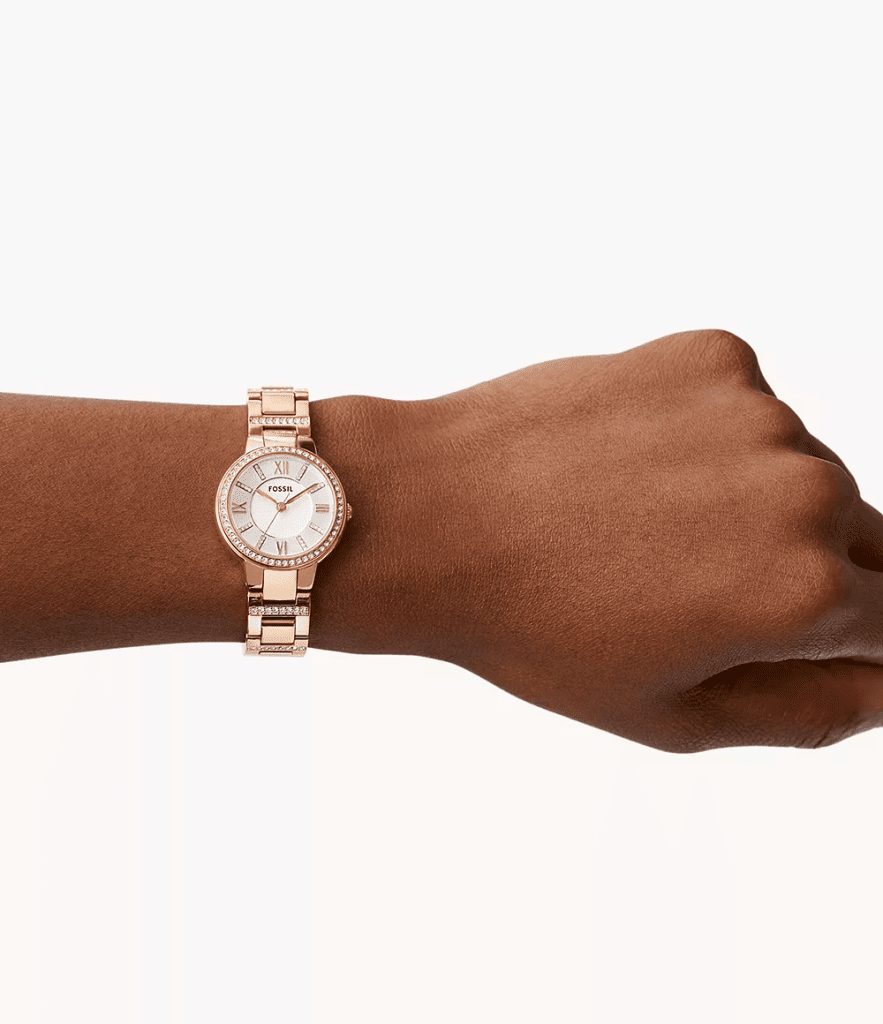 FOSSIL Virginia Rose-Tone Stainless Steel Watch – Watches Unlimited
